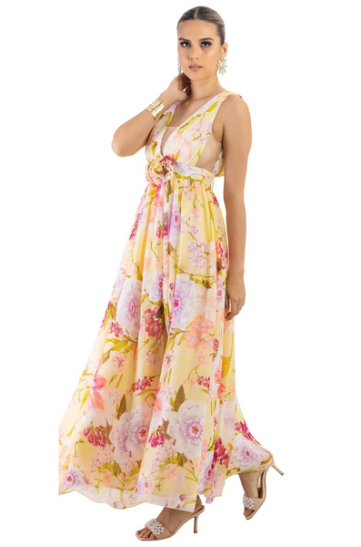 Vestido Amarillo Estampado Dina – Blühen